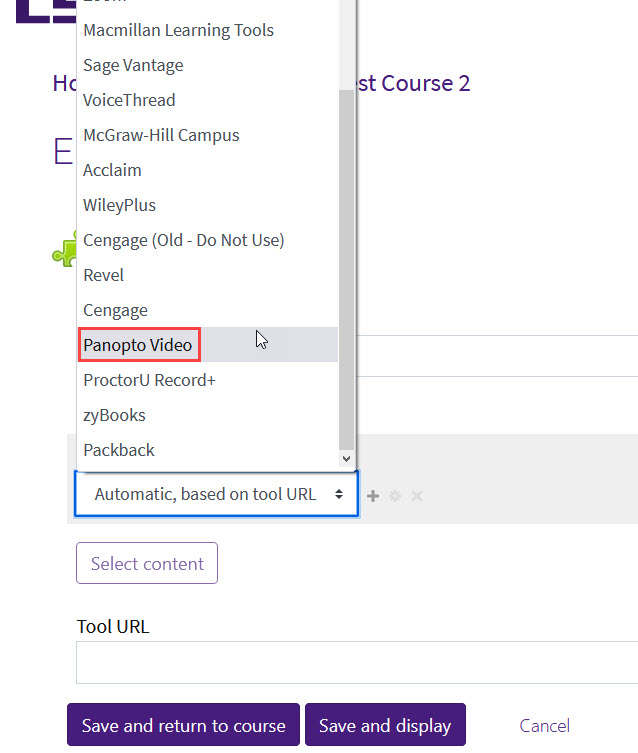 Panopto: Adding a Video or Video Quiz to a Moodle Section (External Tool) - GROK Knowledge Base